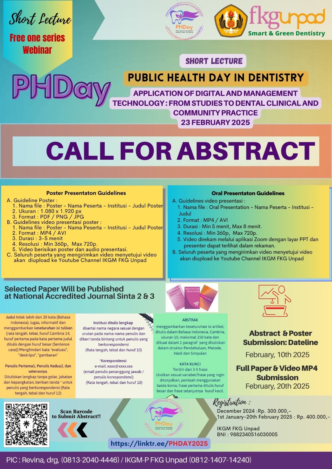 PHDay 2025 Call for Abstract | Fakultas Kedokteran Gigi - Universitas ...