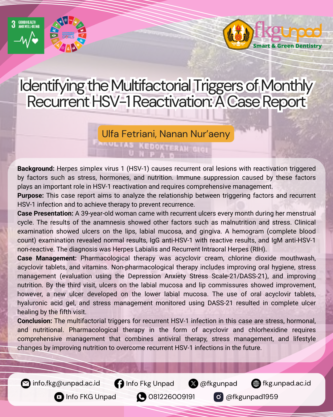 Identifying the Multifactorial Triggers of Monthly Recurrent HSV-1 ...