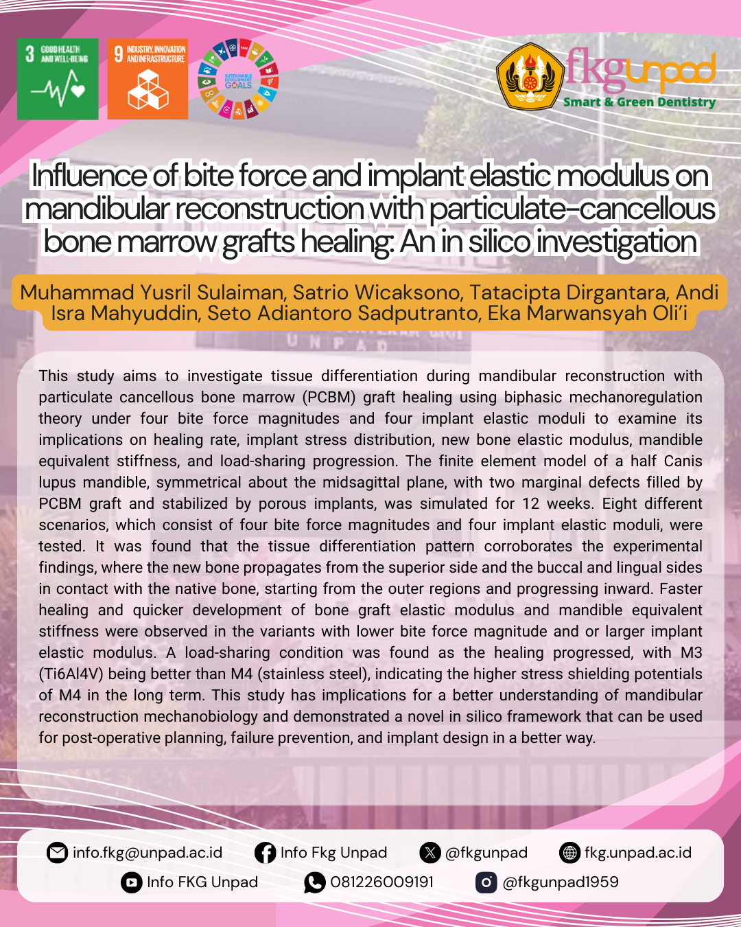 Influence of bite force and implant elastic modulus on mandibular ...