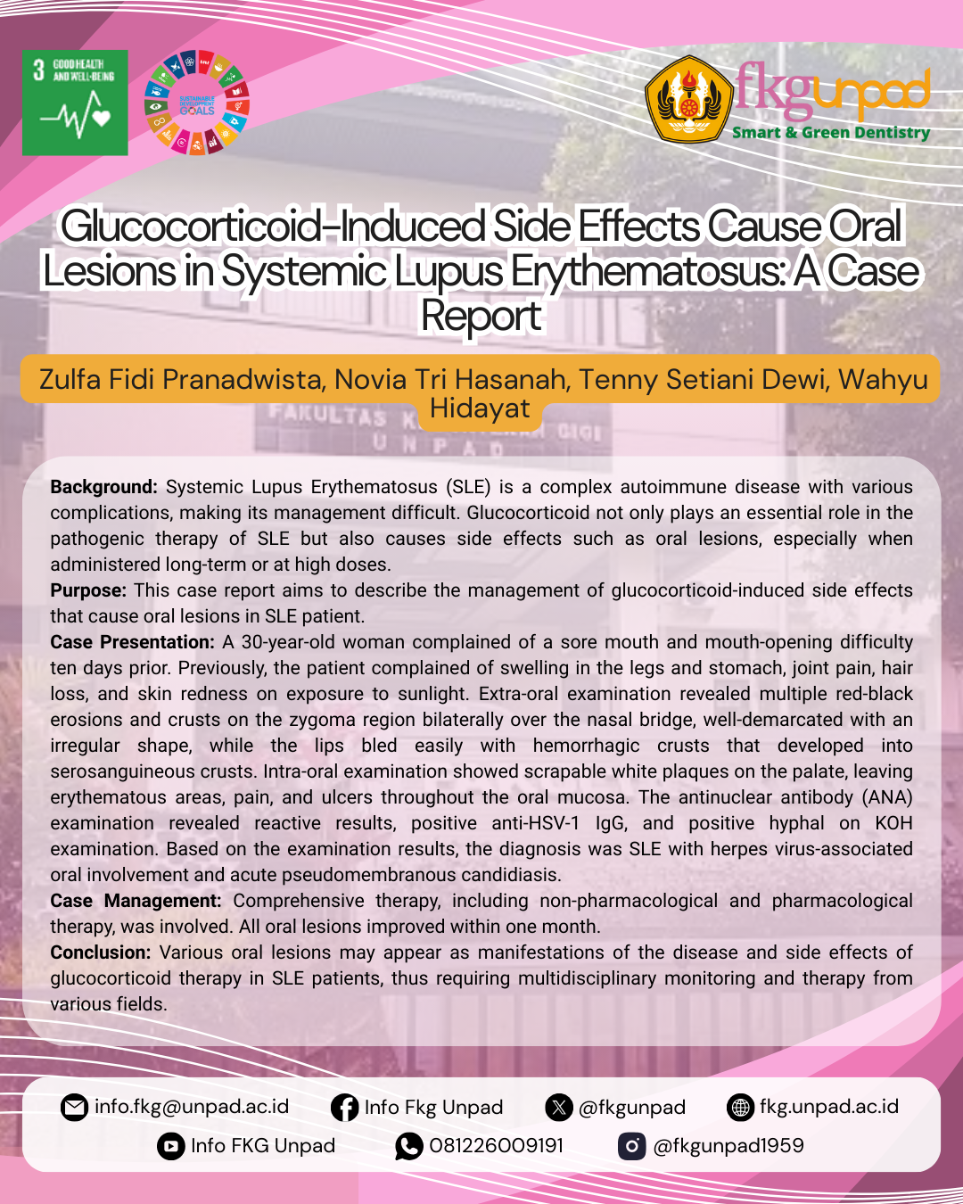 Glucocorticoid-Induced Side Effects Cause Oral Lesions in Systemic ...