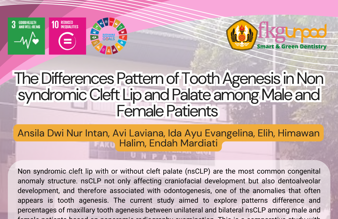 The Differences Pattern of Tooth Agenesis in Non syndromic Cleft Lip ...